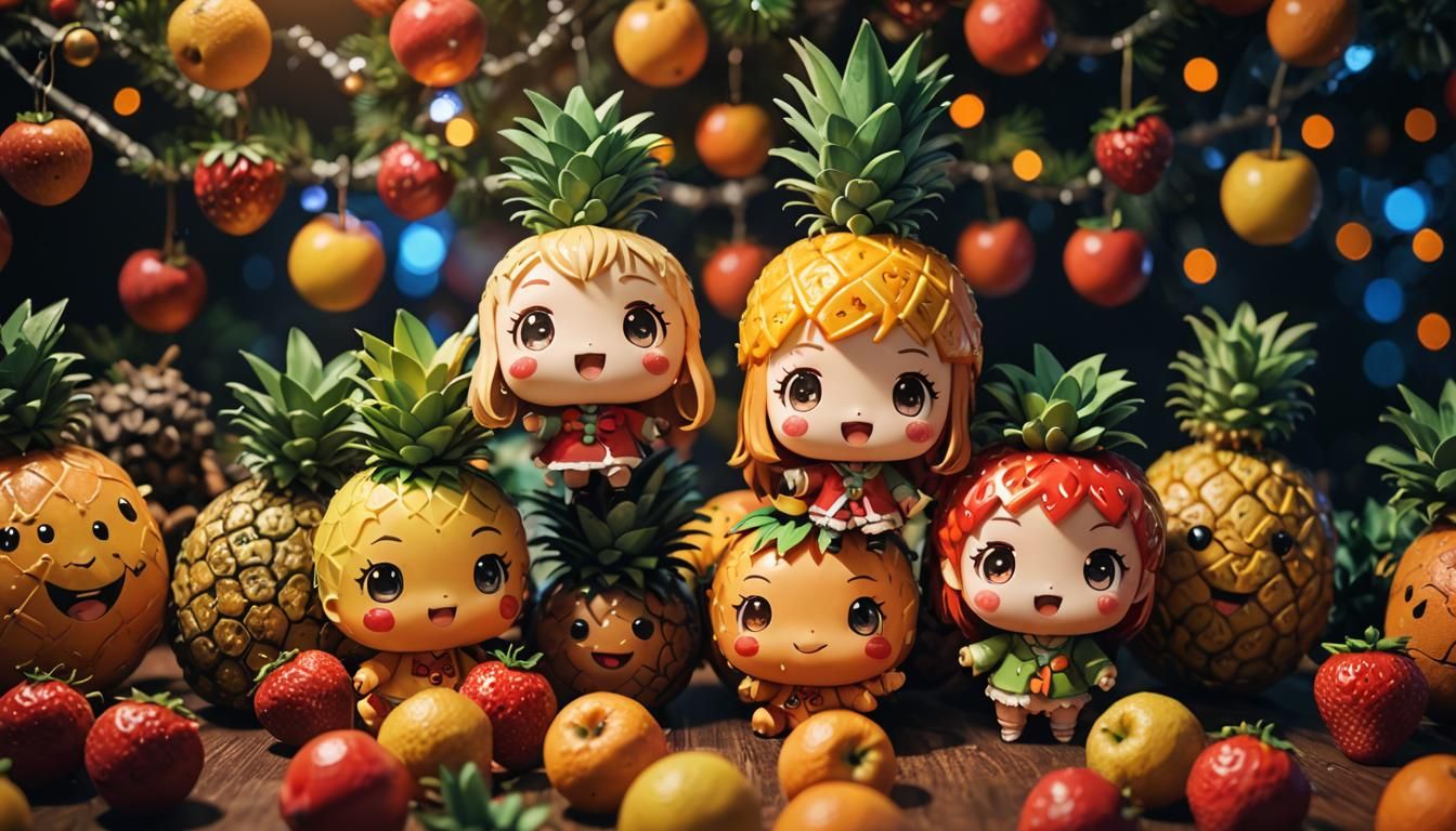 Chibi Fruits - AI Generated Artwork - NightCafe Creator