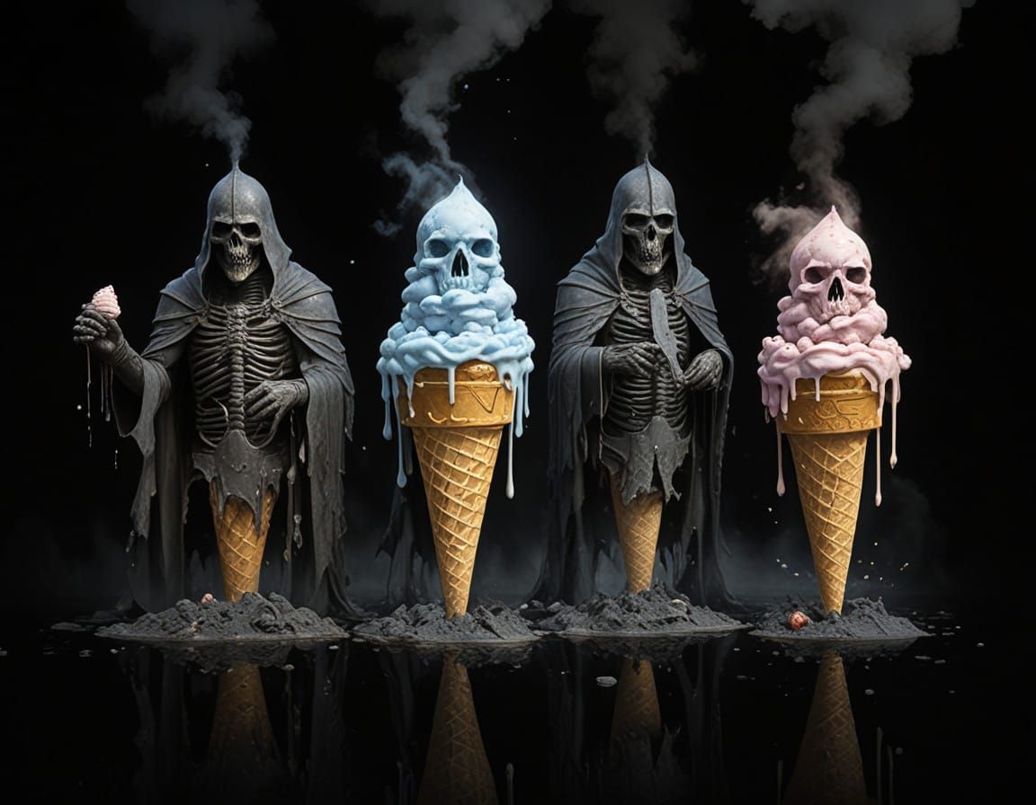 four horsemen of the apocalypse - pestilence, war, famine, death ...