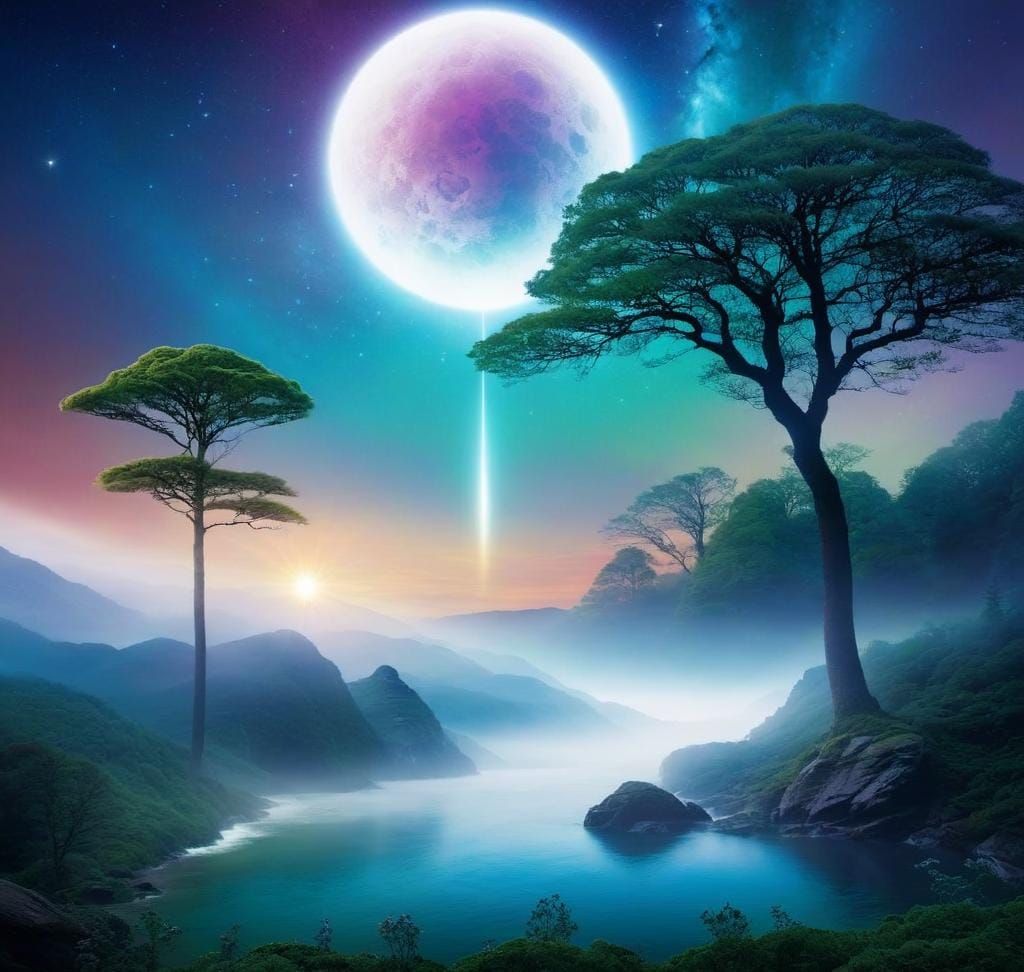 Serenity by eternity landscape - AI Generated Artwork - NightCafe Creator