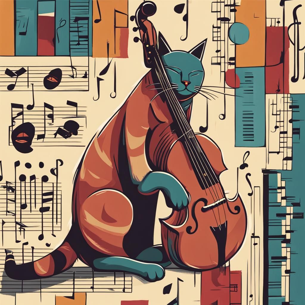 Jazz music cat - AI Generated Artwork - NightCafe Creator