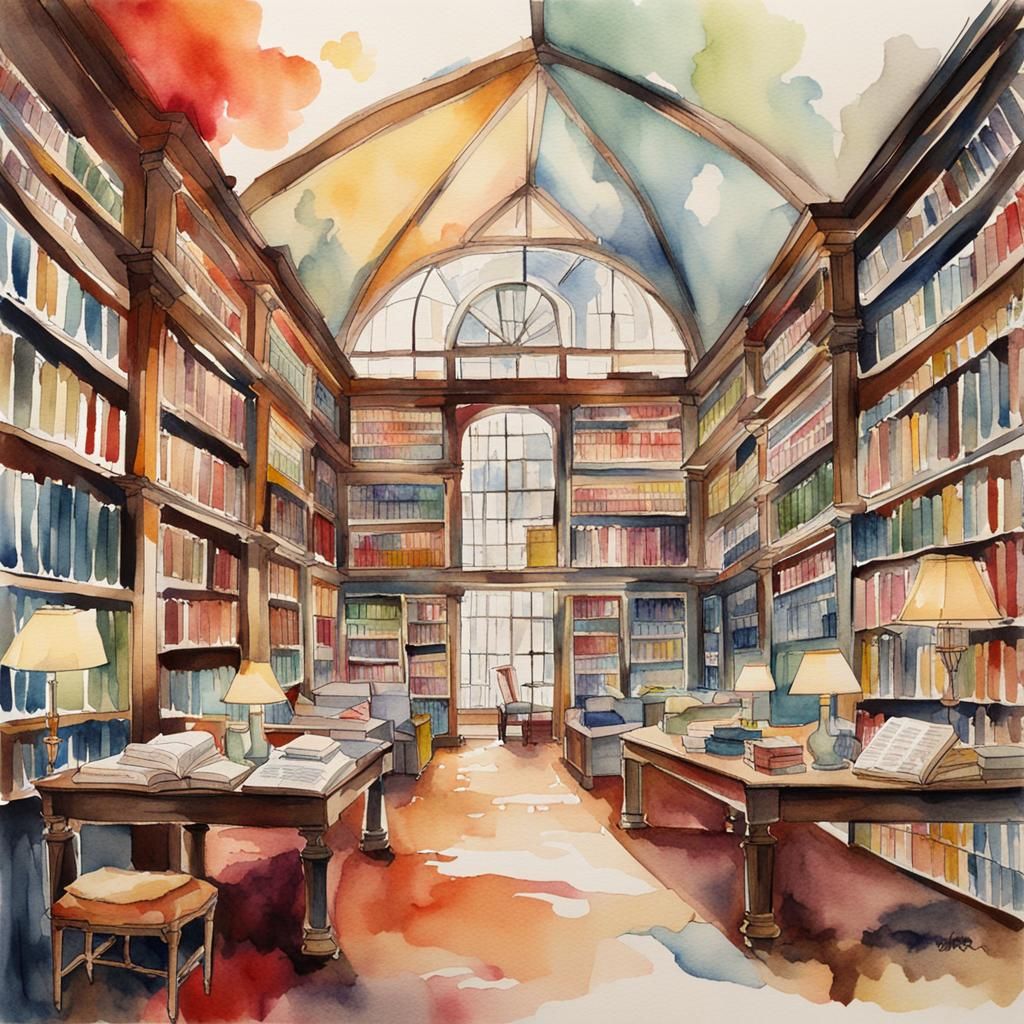 Labyrinth (Library) - AI Generated Artwork - NightCafe Creator