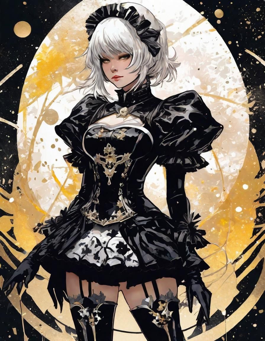 Magical girl 2B - AI Generated Artwork - NightCafe Creator