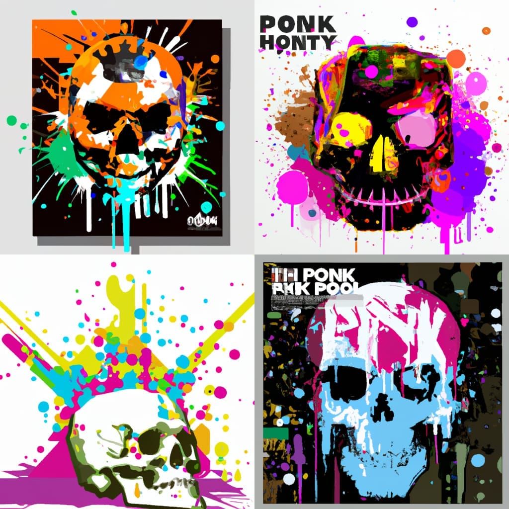 phonk album cover, skull, splatter paint vector art, 8k - AI Generated ...