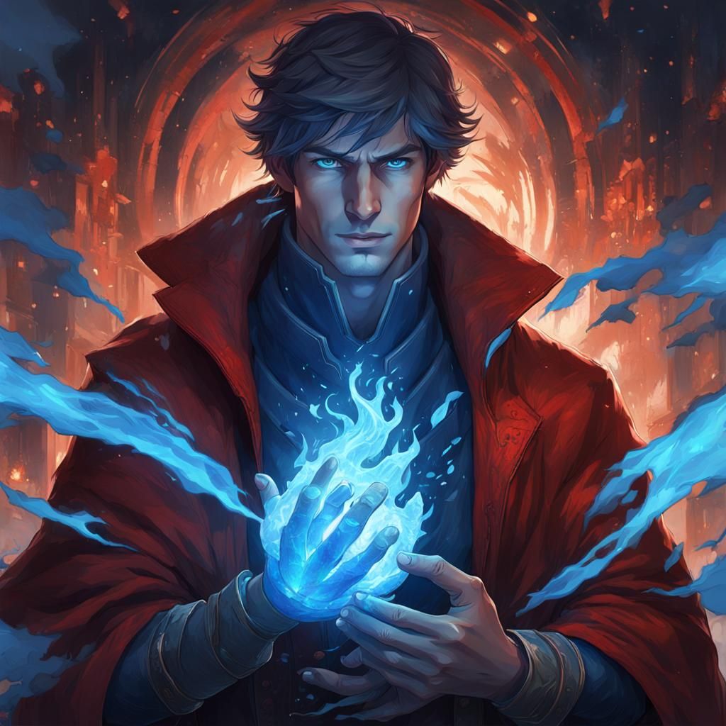 Gathering blue fire power - AI Generated Artwork - NightCafe Creator