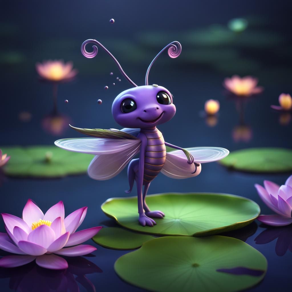 Crisp the Healthy Firefly - AI Generated Artwork - NightCafe Creator