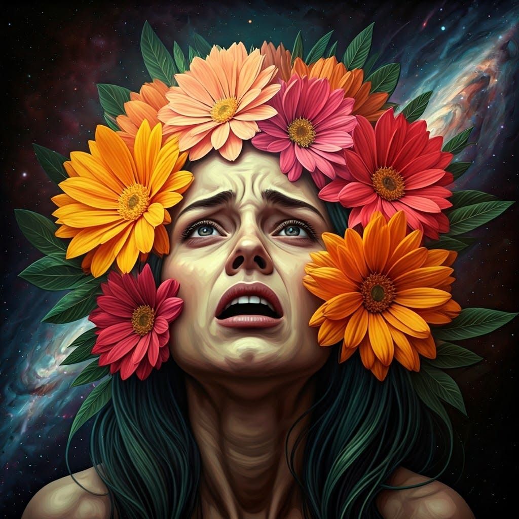 Pain, earth, flowers, space - A Woman's Tormented Soul in a ...