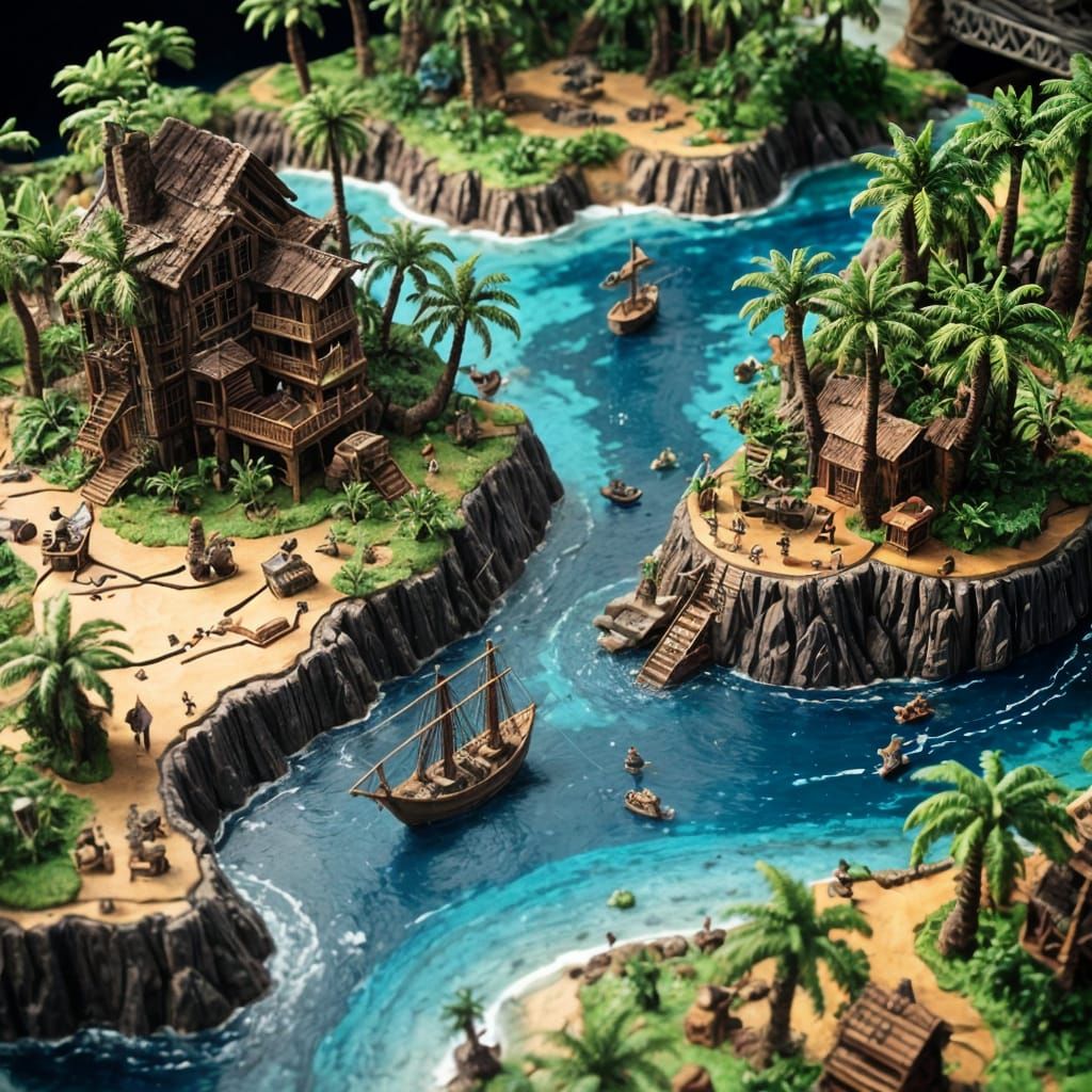 Clay diorama pirate isles 🏴‍☠️ - Clay diorama pirate isles ...