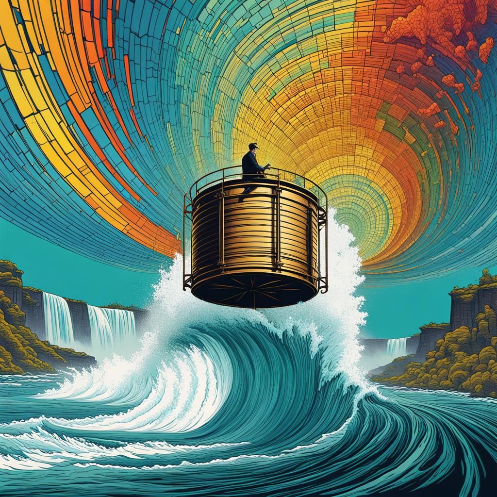 Elmer Dort Jr’s remarkable Flying Rain Barrel - AI Generated Artwork ...