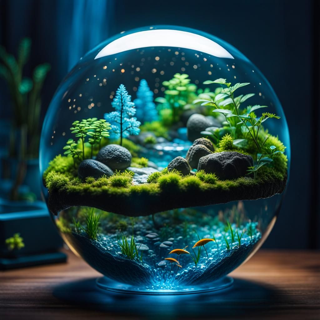 Self-sustainable miniature ecosystem - AI Generated Artwork - NightCafe ...