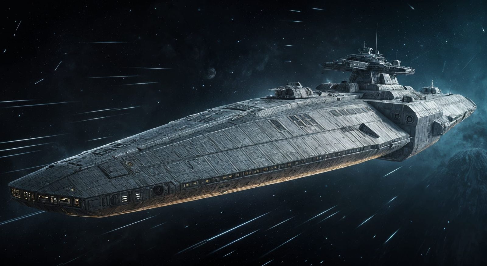 Battlecruiser in deep space - Battlecruiser in deep space