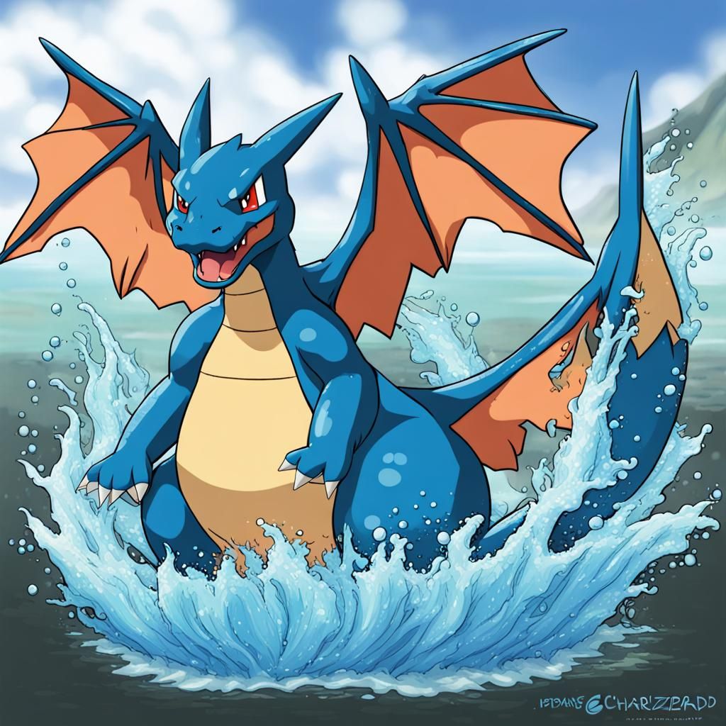 if Charizard was a water type Pokémon - AI Generated Artwork ...