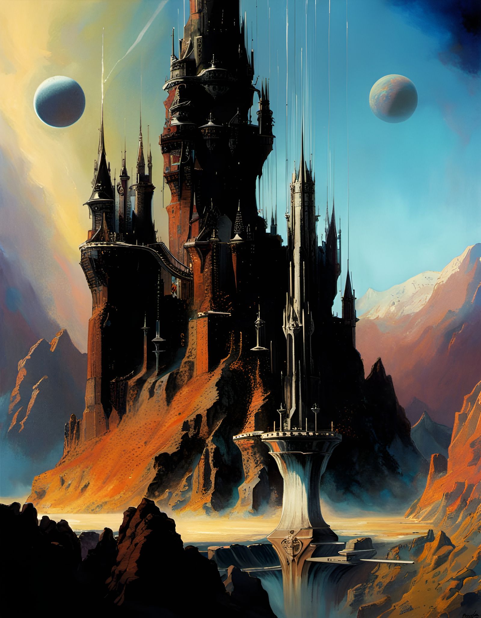 Gothic Space Empire Castle - AI Generated Artwork - NightCafe Creator