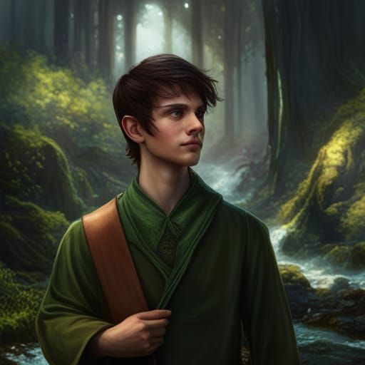 The young mage - Epic Elf Portrait in Ethereal Forest