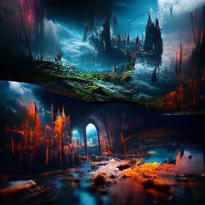 Underworld landscapes - AI Generated Artwork - NightCafe Creator