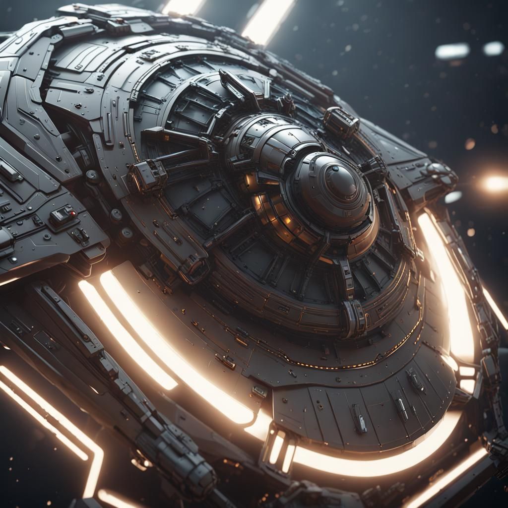 Deflector Shield of starship hit by photon torpedo intricate mech ...