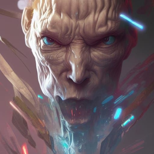 a brain where the wrinkles and convolutions are made of twisted, folded ...