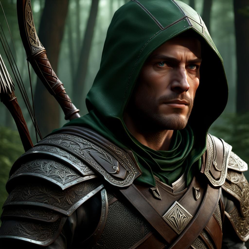 Male middle ages ranger hooded Assassin's Creed - AI Generated Artwork ...