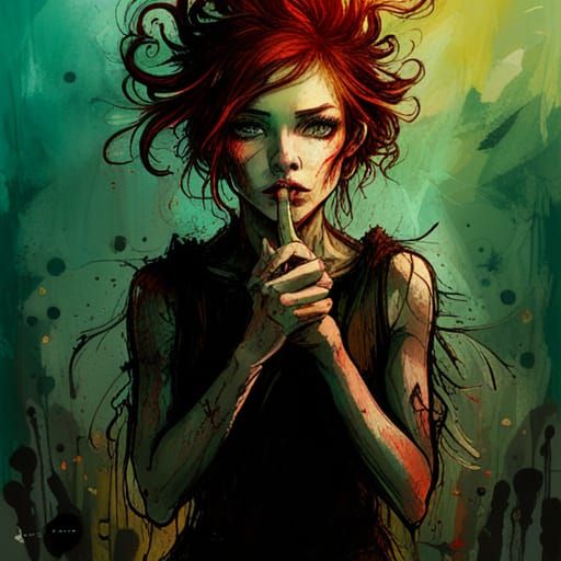 poster of lovely sinister witch vampire|+ (detailed gorgeous face ...