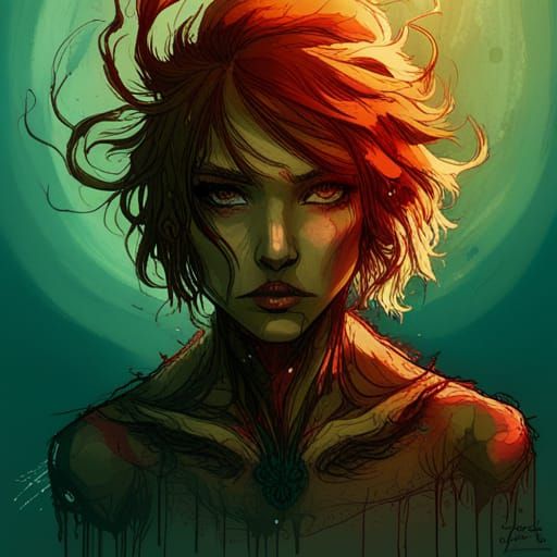 poster of lovely sinister witch vampire|+ (detailed gorgeous face ...