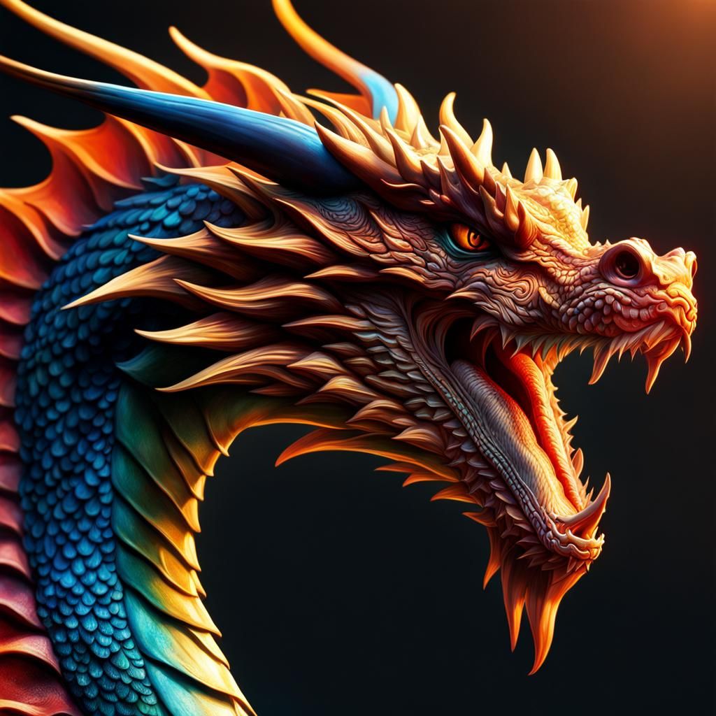 realistic dragon - AI Generated Artwork - NightCafe Creator