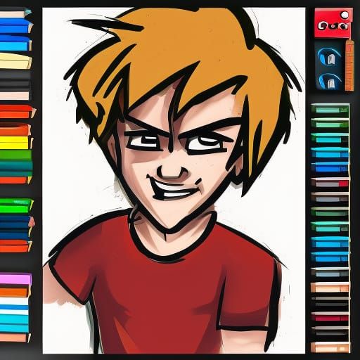 insert art draw with jazza cartoon style - AI Generated Artwork - NightCafe Creator