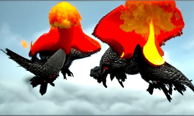 Flying Lava Birds - AI Generated Artwork - NightCafe Creator
