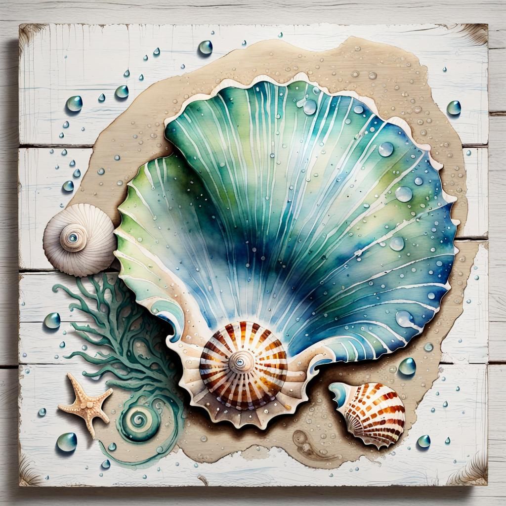 Shell Tile - AI Generated Artwork - NightCafe Creator