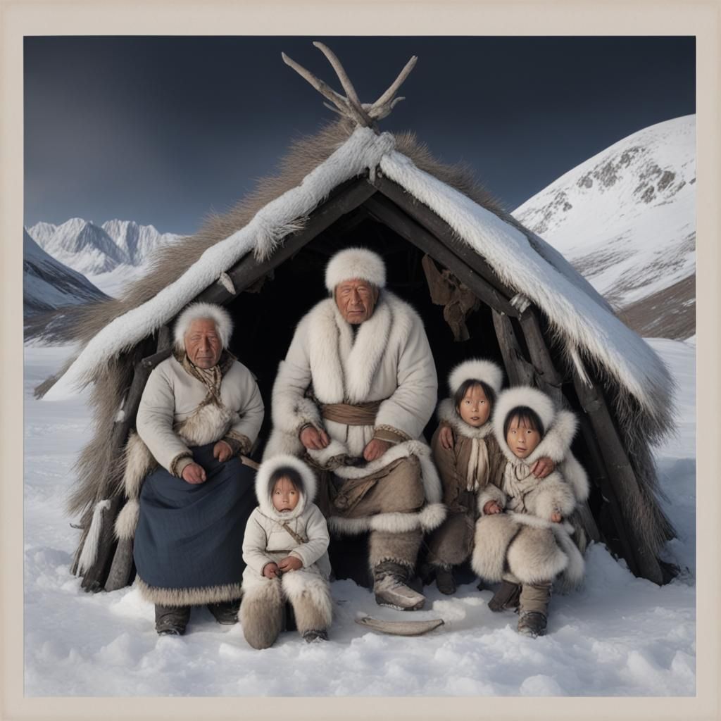 Inuits in the year 1750 in winter - Inuits in the year 1750 ...