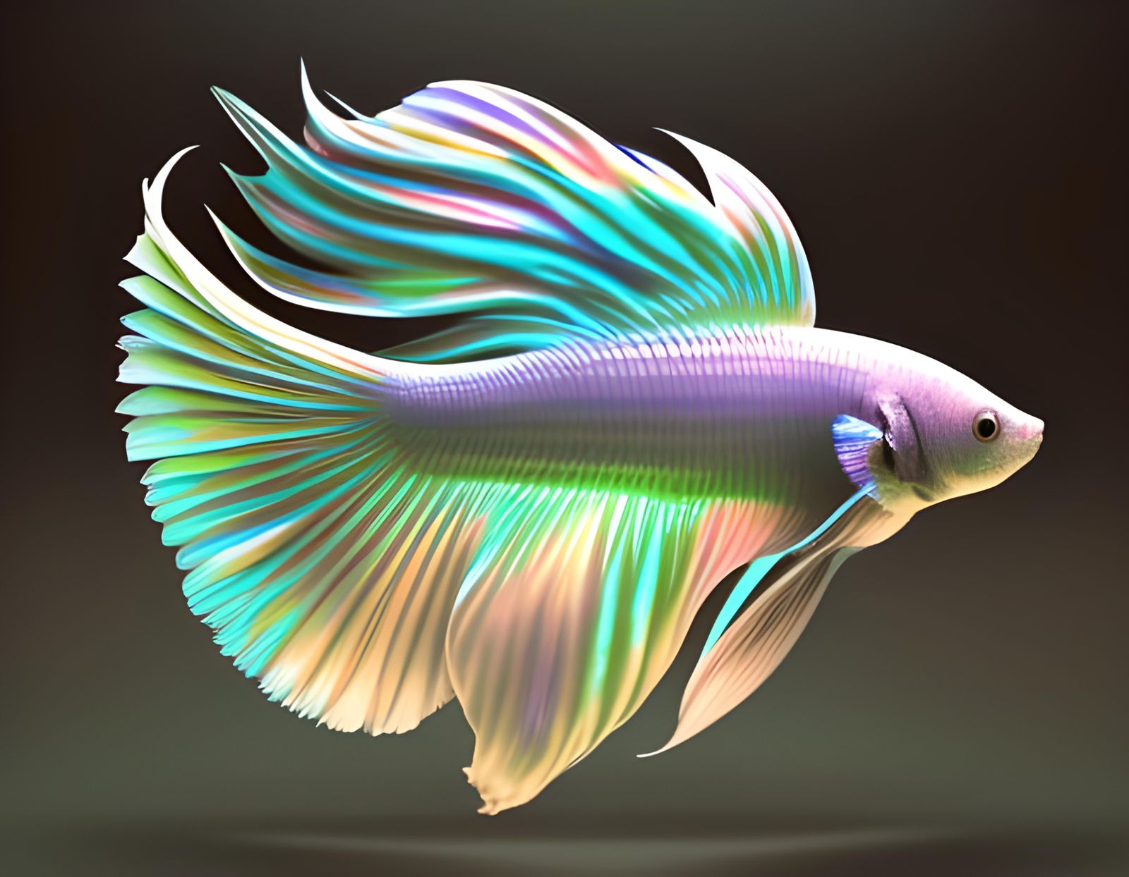 Fantasy Rainbow Betta - AI Generated Artwork - NightCafe Creator