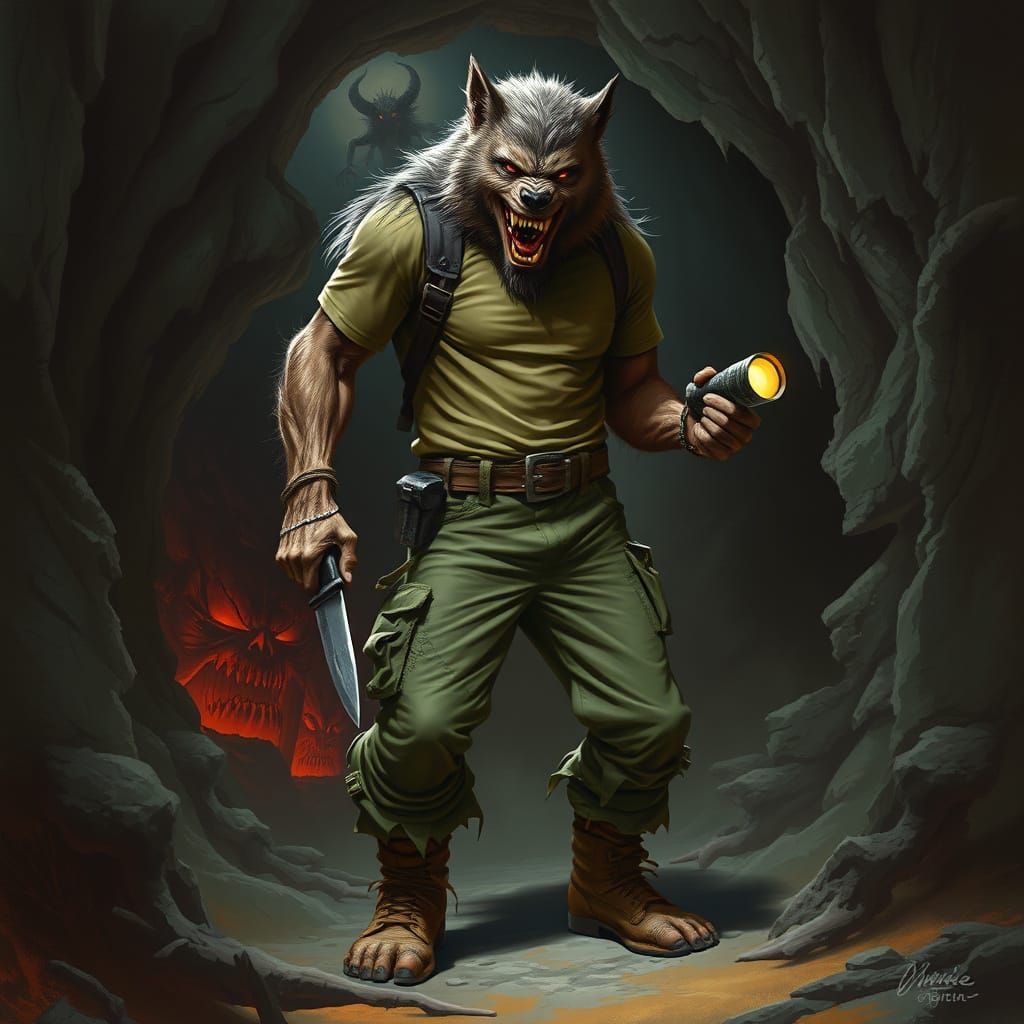 Cave support specialist - Dark Jungle Hunter Smiles Menacin...