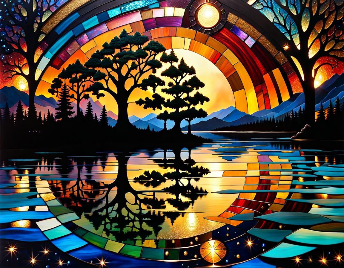 Mixed Media Reflections 3 - AI Generated Artwork - NightCafe Creator