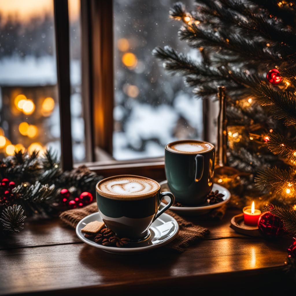 December and coffee - AI Generated Artwork - NightCafe Creator