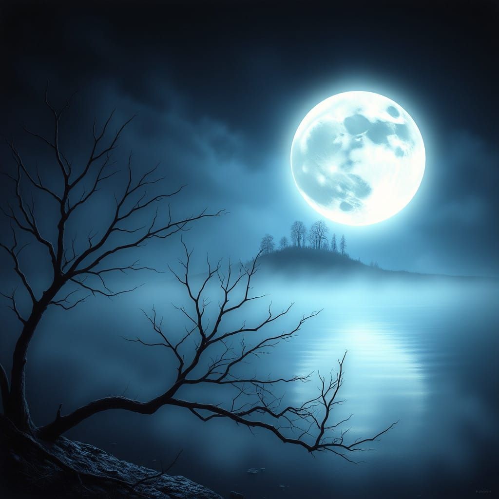 Moonlit Romanticism Meets Gothic Whimsy in a Dream... - AI Art