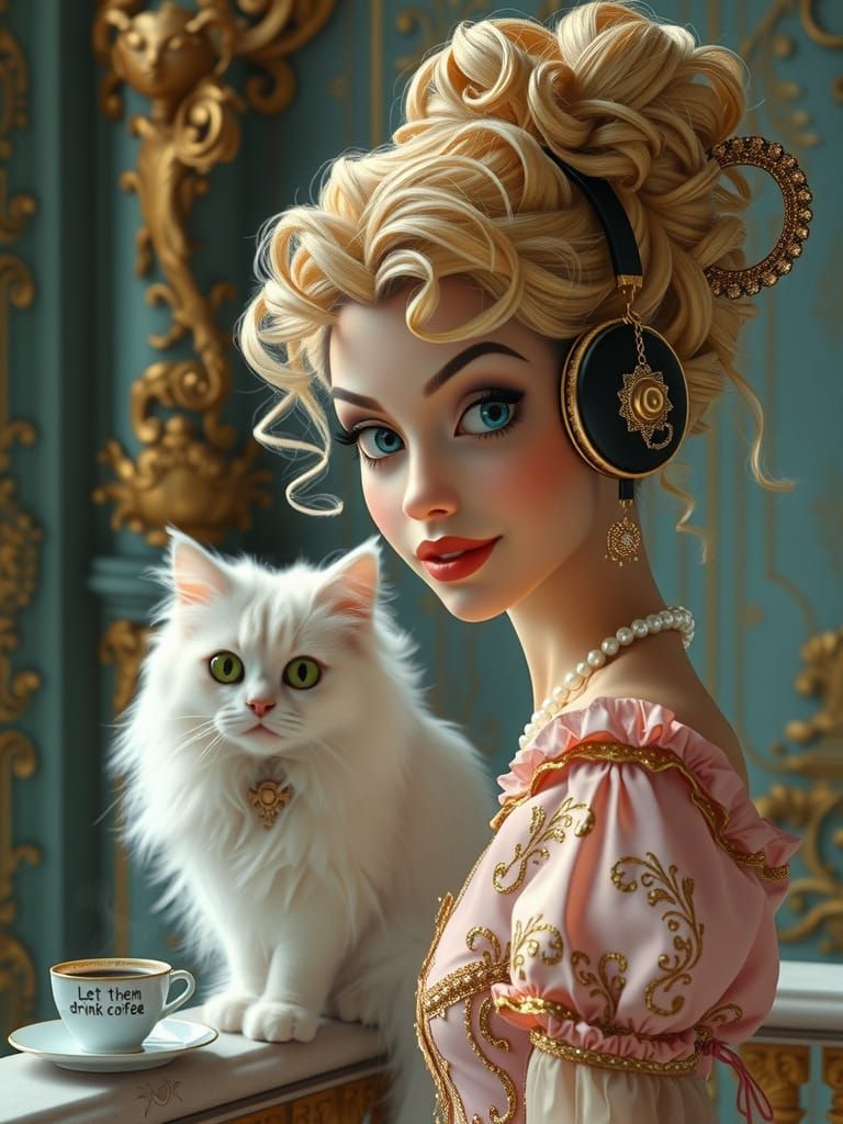 Tim Burton's cartoon Style, slightly turned head, He stands proudly at ...