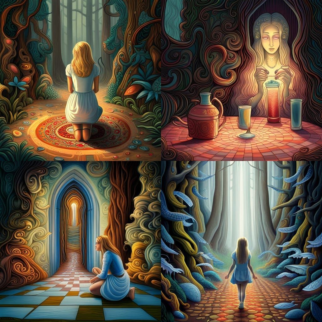 One pill makes you larger… Verse 1 - AI Generated Artwork - NightCafe Creator