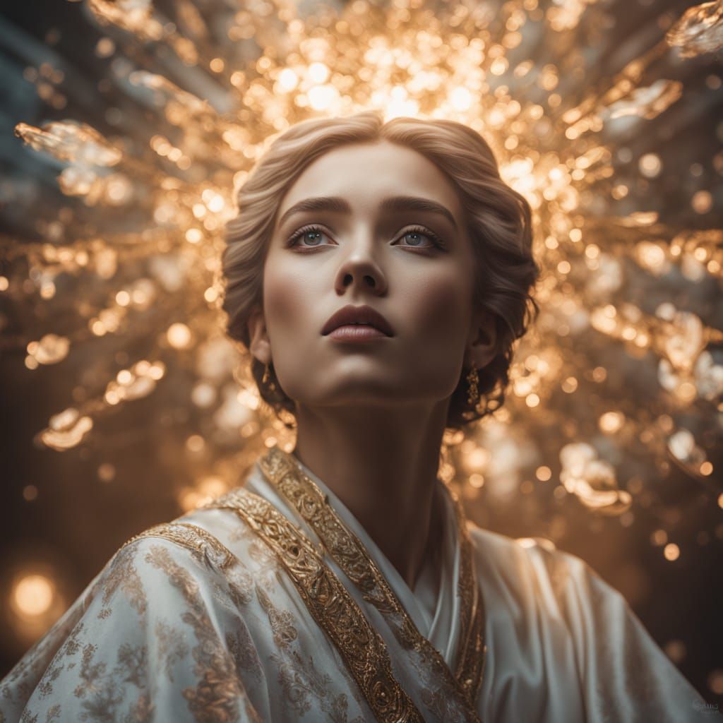 Heavenly Angelic Portrait in Ethereal Photography - AI Art
