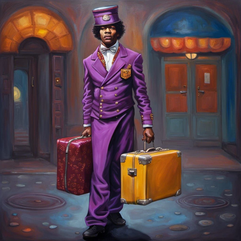 Jimmy Hendrix - Bell Hop - AI Generated Artwork - NightCafe Creator