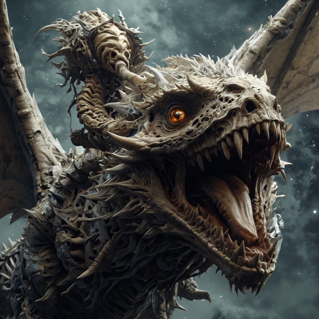 Biopunk Dragon - AI Generated Artwork - NightCafe Creator