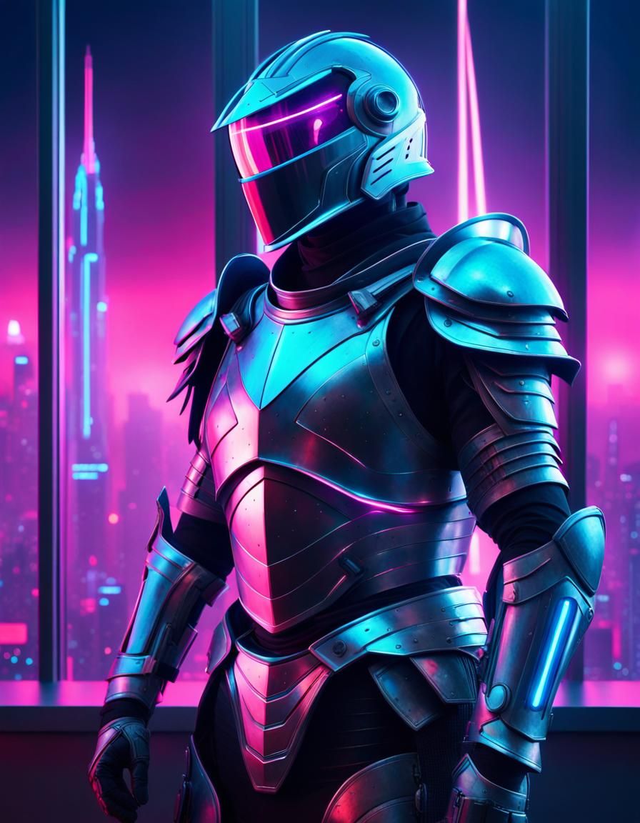 A portrait of a futuristic knight - AI Generated Artwork - NightCafe ...