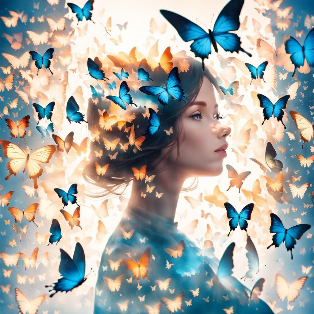 In the time of butterflies 🦋 - AI Generated Artwork - NightCafe Creator