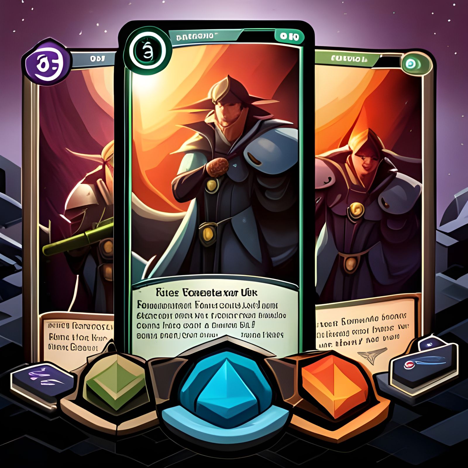A scifi trading card game - AI Generated Artwork - NightCafe Creator