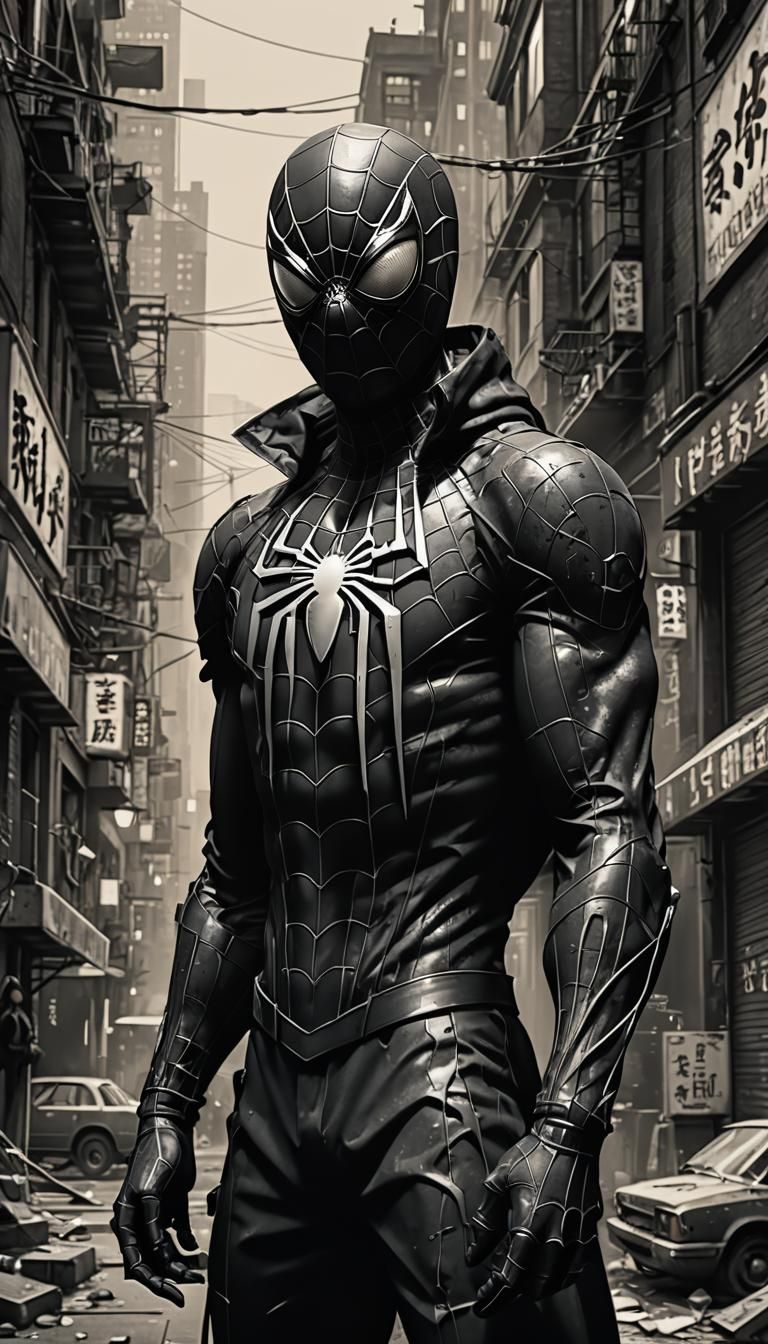 Blacksuit Spiderman - AI Generated Artwork - NightCafe Creator
