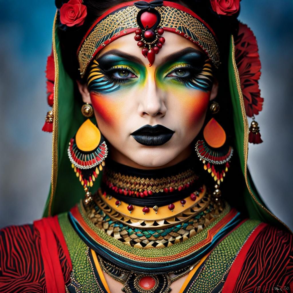 a wonderful example of face art - AI Generated Artwork - NightCafe Creator