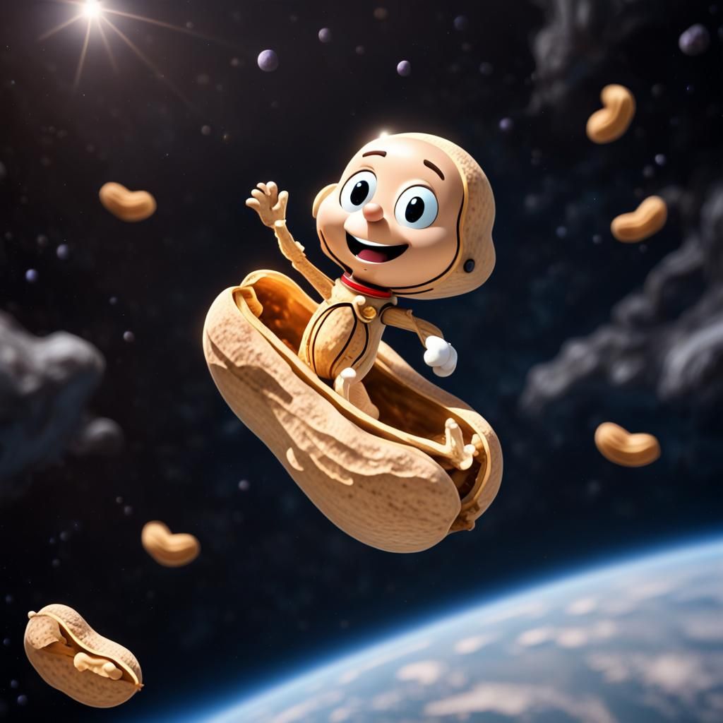 Space peanut - AI Generated Artwork - NightCafe Creator