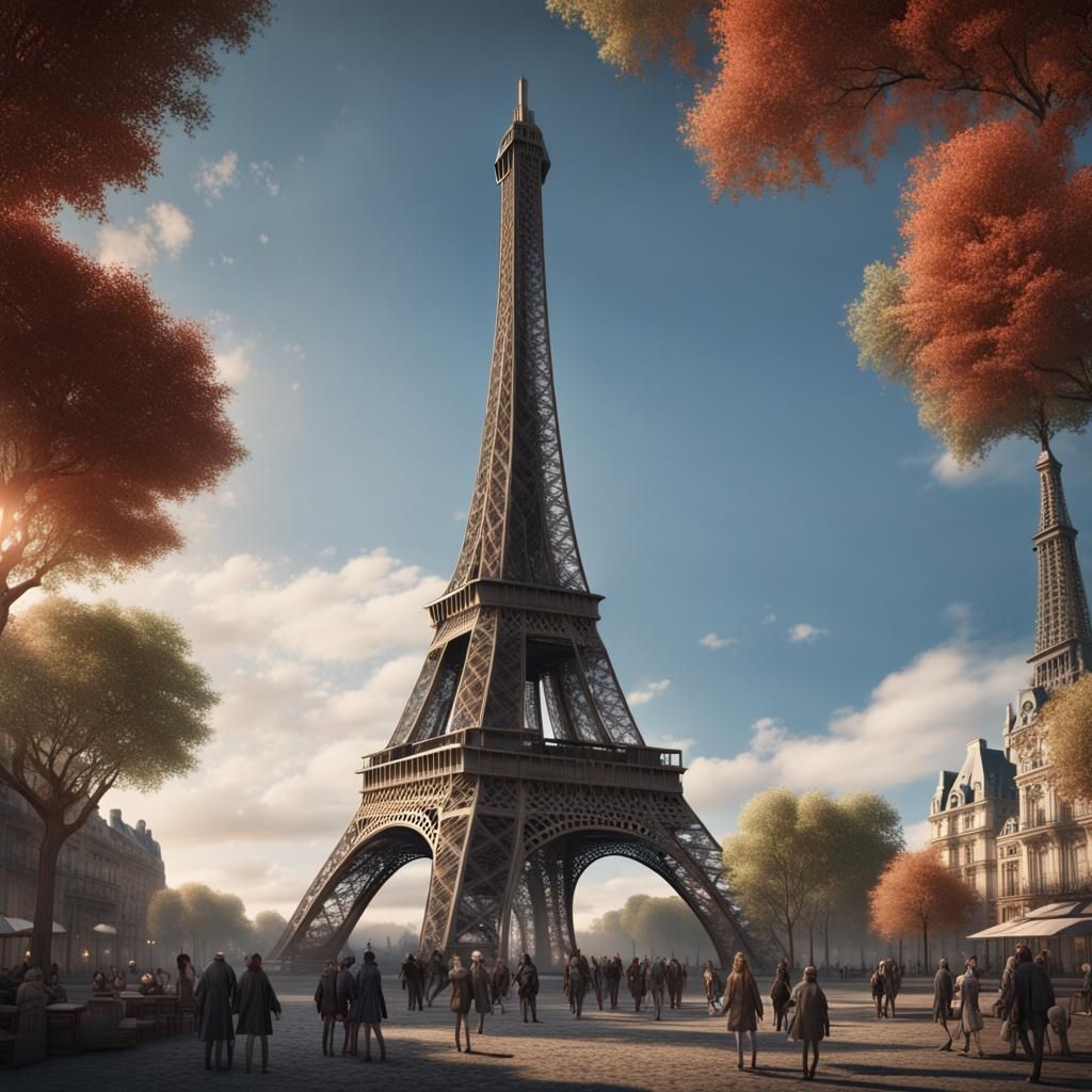 The Eiffel tower - AI Generated Artwork - NightCafe Creator