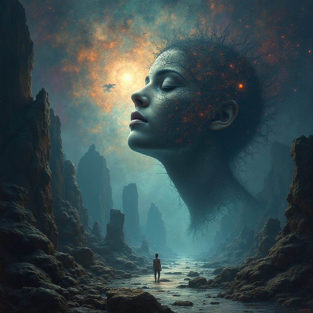 Ethereal Soundscapes in Cosmic Voids - AI Art