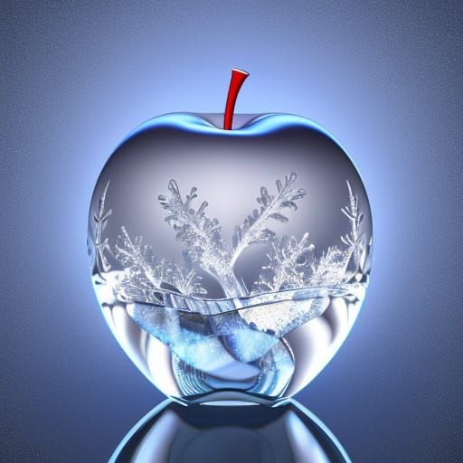 crystal apple - AI Generated Artwork - NightCafe Creator