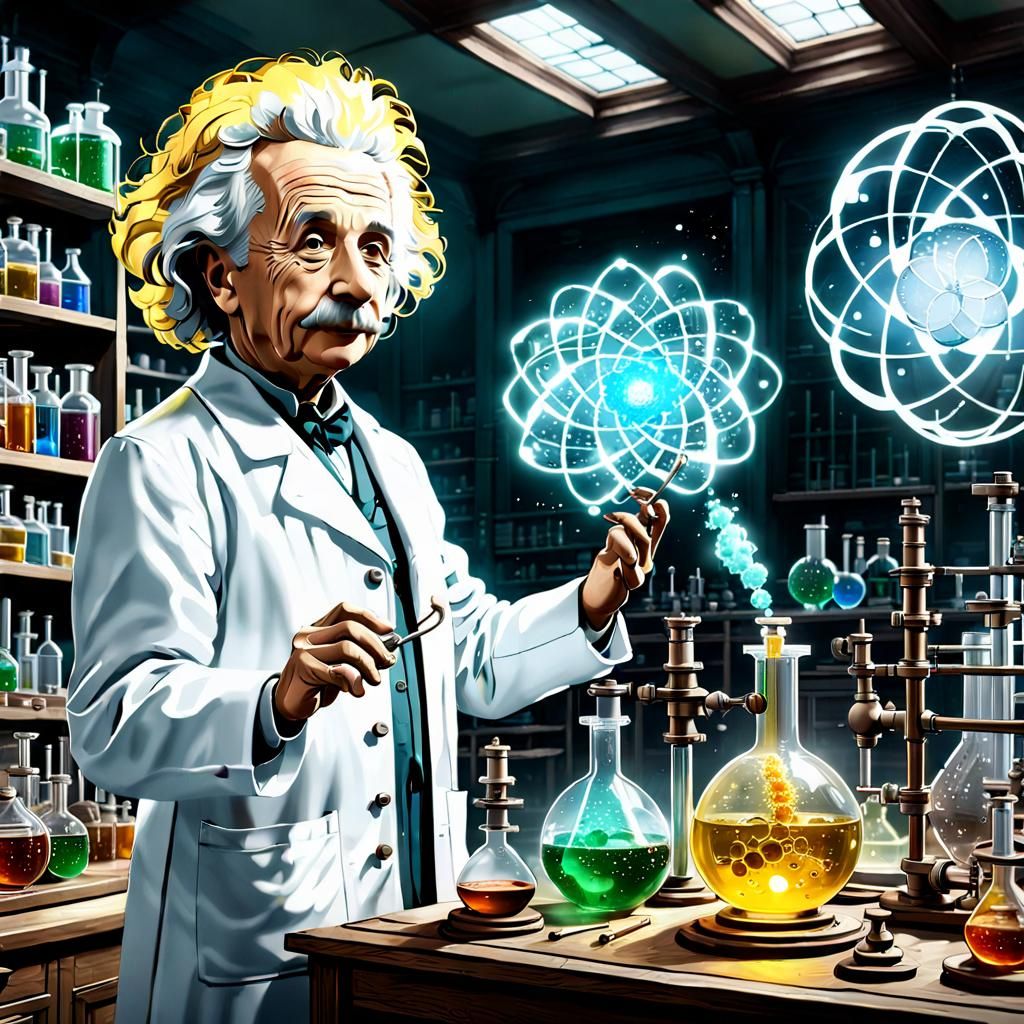 Science and Einstein - AI Generated Artwork - NightCafe Creator