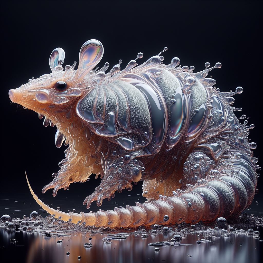 Pearlescent hyper color shift Armadillo - AI Generated Artwork - NightCafe Creator