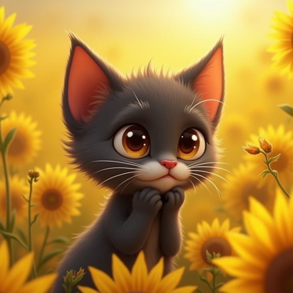 a highly detailed, an adorable, thin, animated, wh... - AI Art